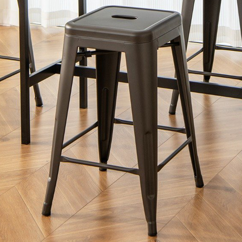 Costway Gun Metal Nesting Bar Stool Set of 4 Wilko