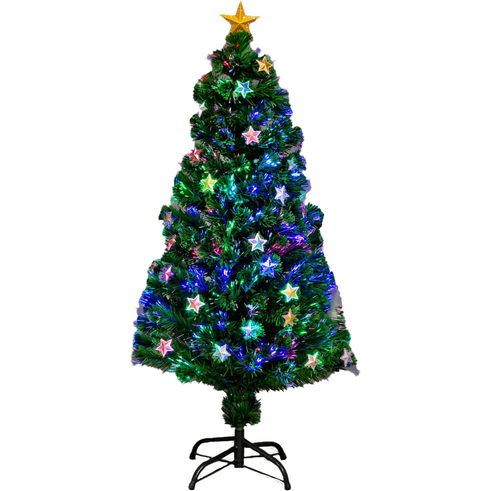 Shatchi Stars Pre Lit Fibre Optic Christmas Tree 4ft Wilko