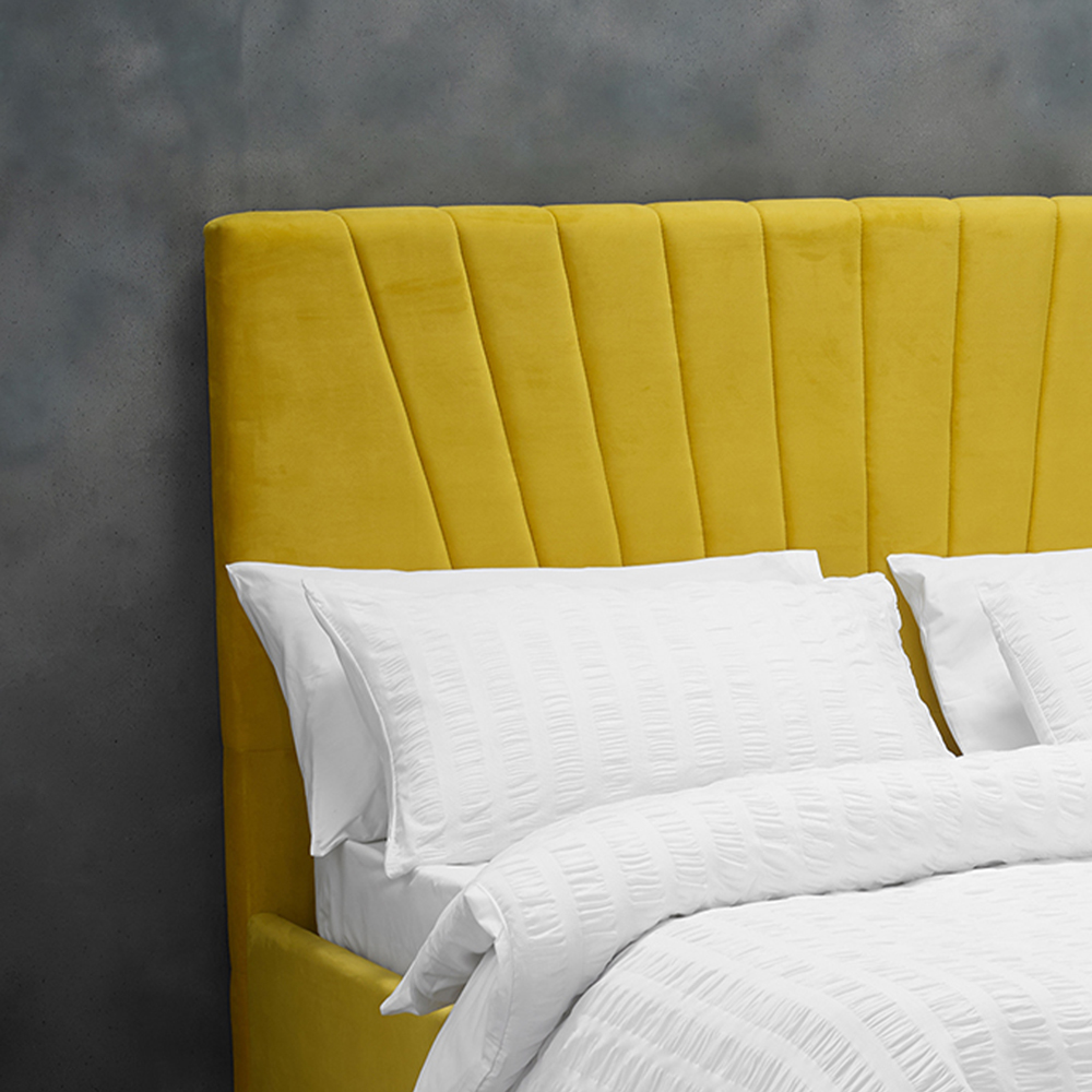 Lexie King Size Mustard Yellow Bed Frame | Wilko