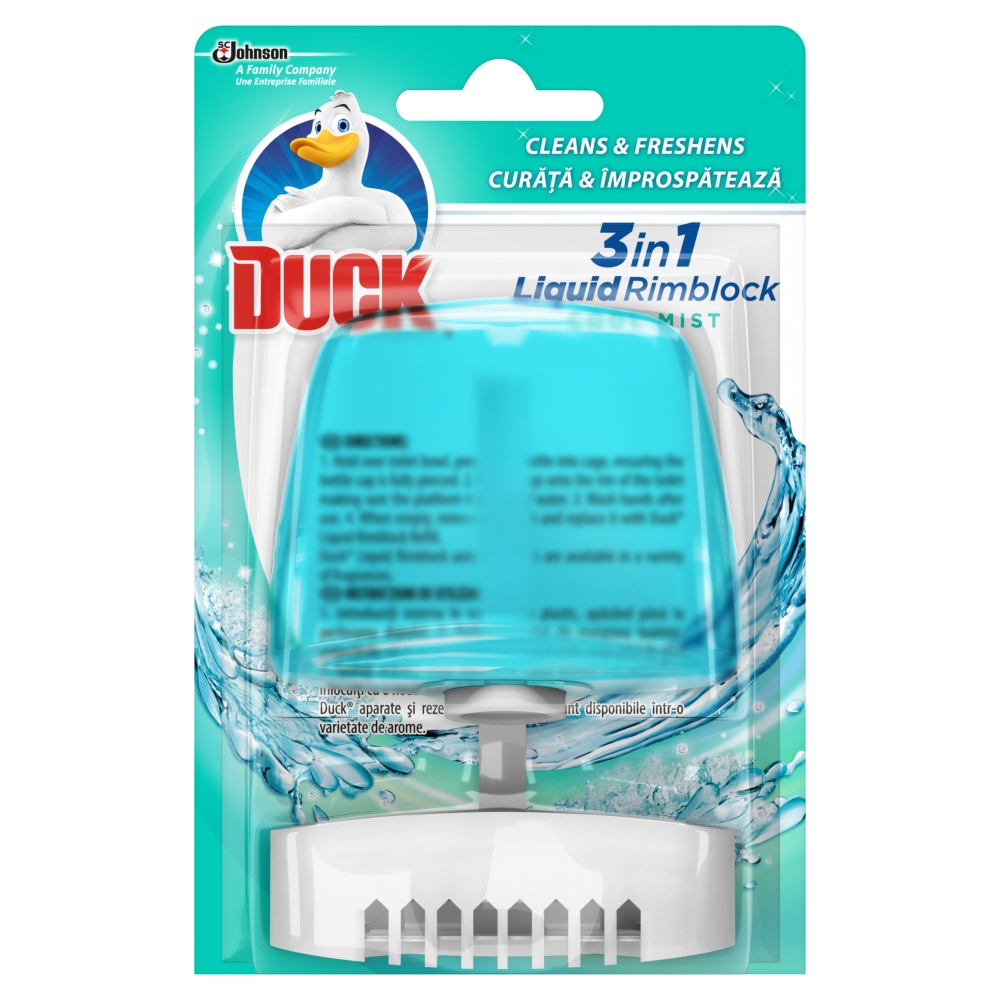 Duck 3 in 1 Liquid Rim Block Holder Cool Mist | Wilko