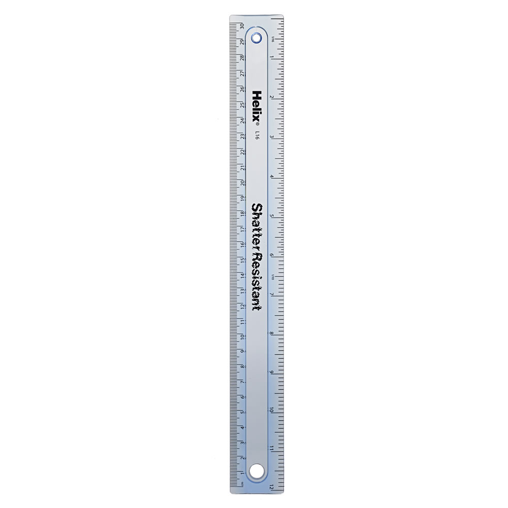 Helix Shatter Proof Oxford Ruler 30cm | Wilko