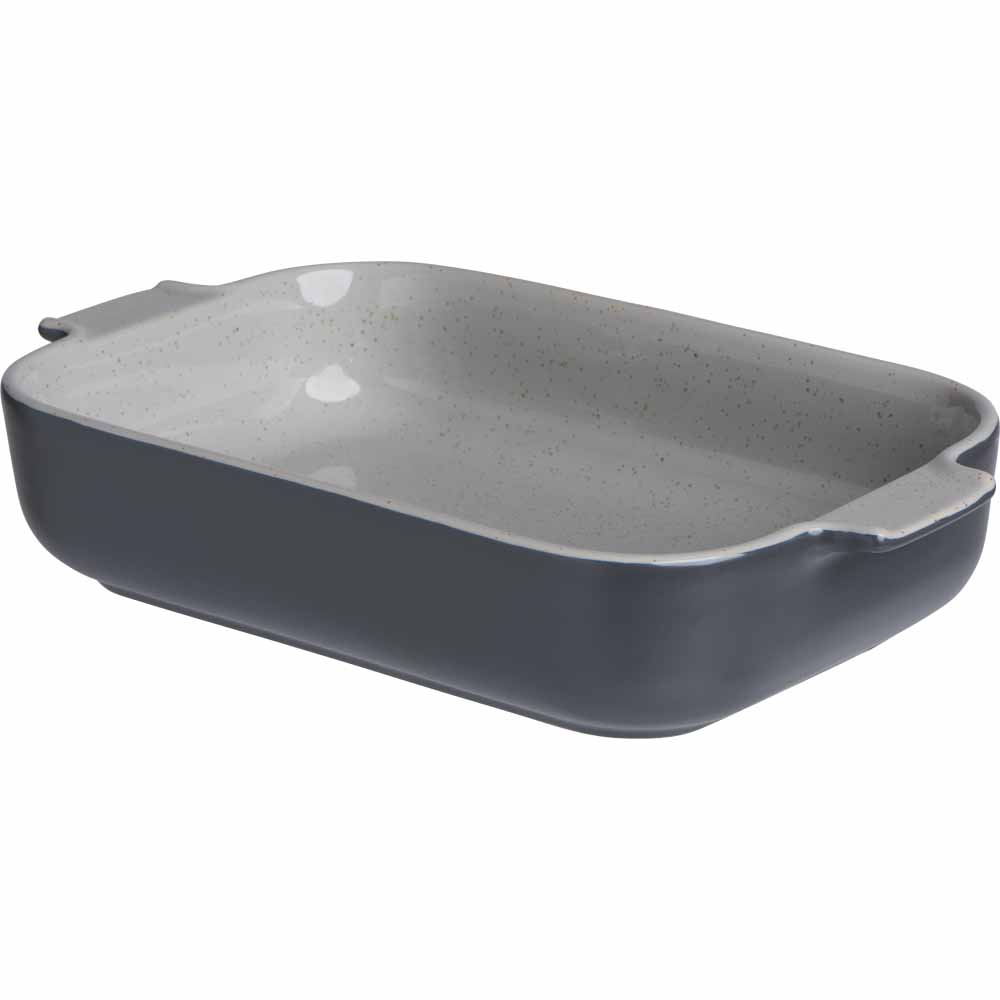 Wilko Large Grey Speckle Finish Rectangular Roaster | Wilko