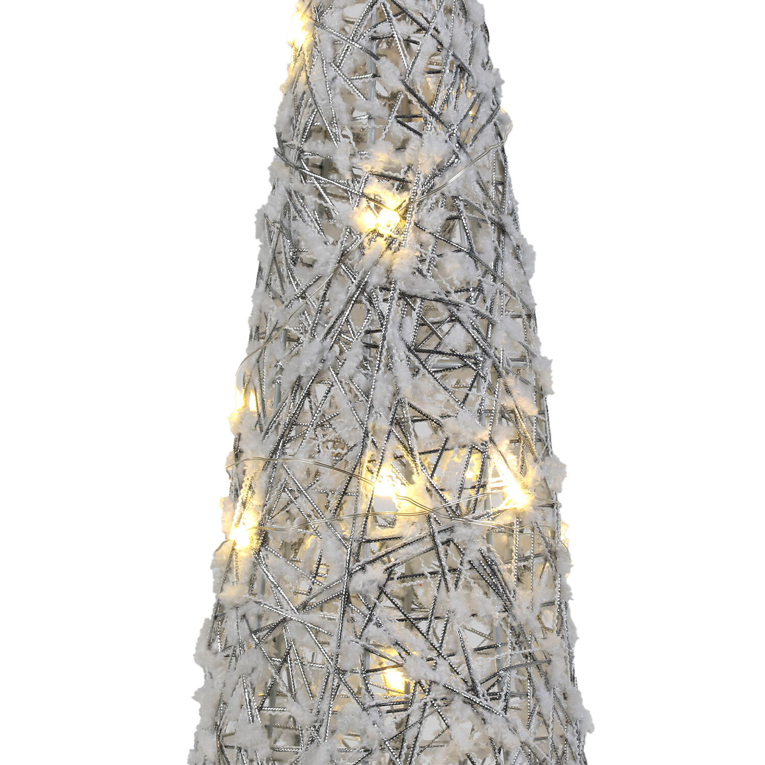 Set of 2 LED Cones - Silver | Wilko