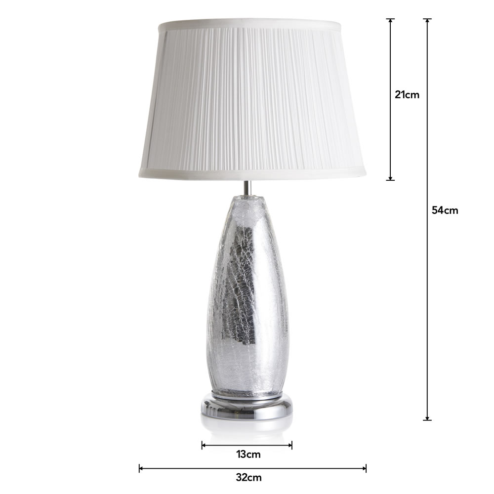 Wilko Isabelle Silver Table Lamp | Wilko