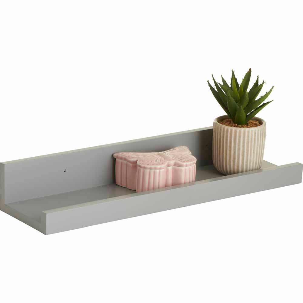 Wilko Set 3 MDF Shelves Grey Wilko