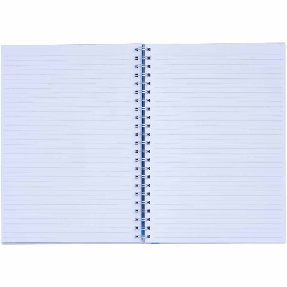Wilko Wiro Notebook Blue A4 80 GSM 160pg | Wilko