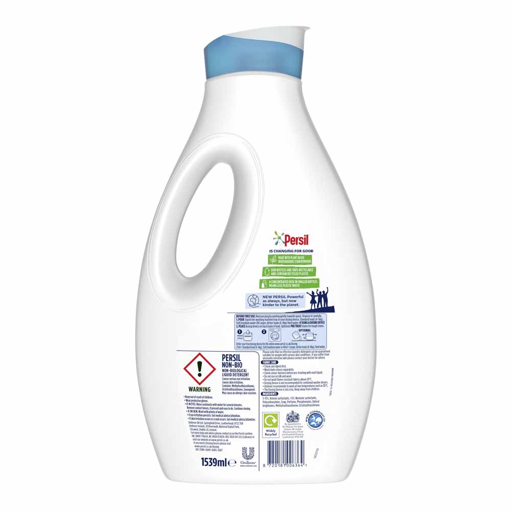 Persil Non Bio Liquid Detergent 57 Washes 1.539L | Wilko