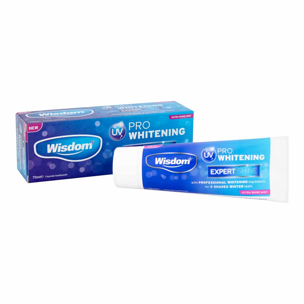 Wisdom UV Pro Whitening Expert Shine Toothpaste 75ml | Wilko