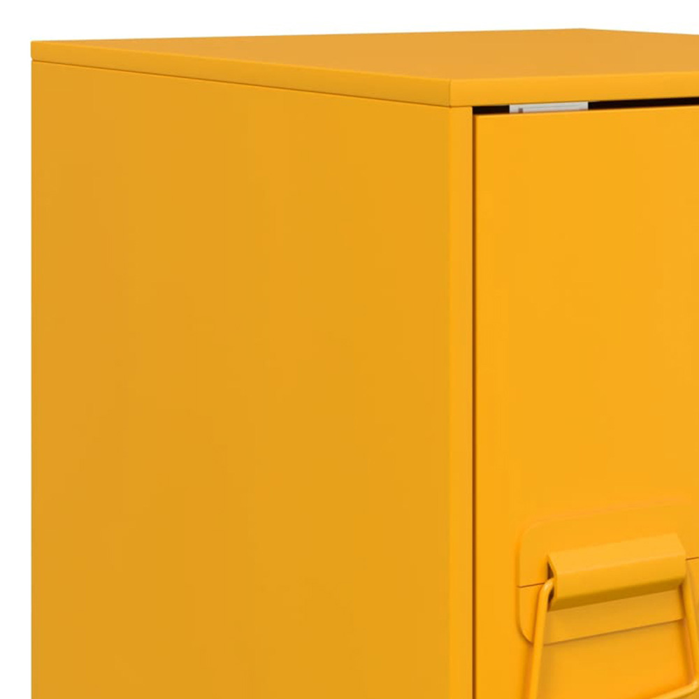 Berkfield Single Door Mustard Yellow Bedside Table Set of 2 | Wilko