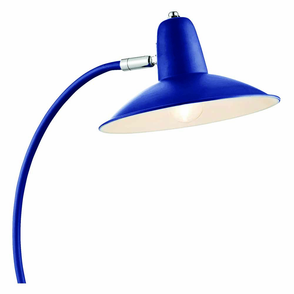 The Lighting and Interiors Blue Charlie Desk Lamp | Wilko
