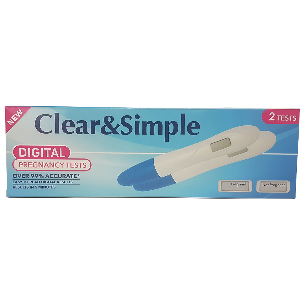 Clear&Simple Digital Pregnancy Test 2 pack | Wilko