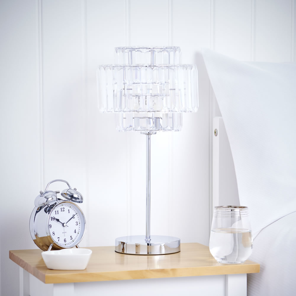 Wilko Audrey Clear Table Lamp | Wilko