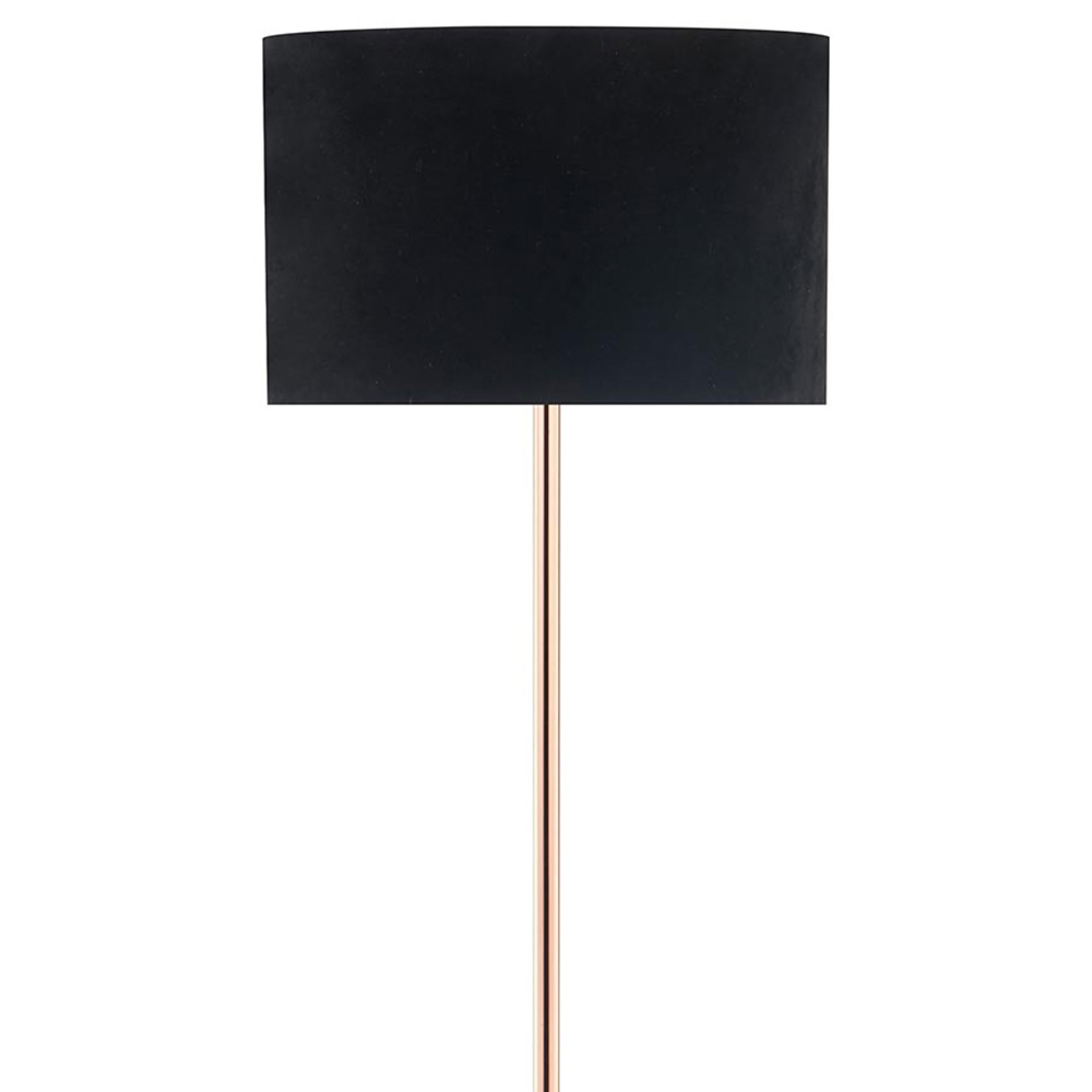 Wilko Black Copper Velvet Floor Lamp | Wilko