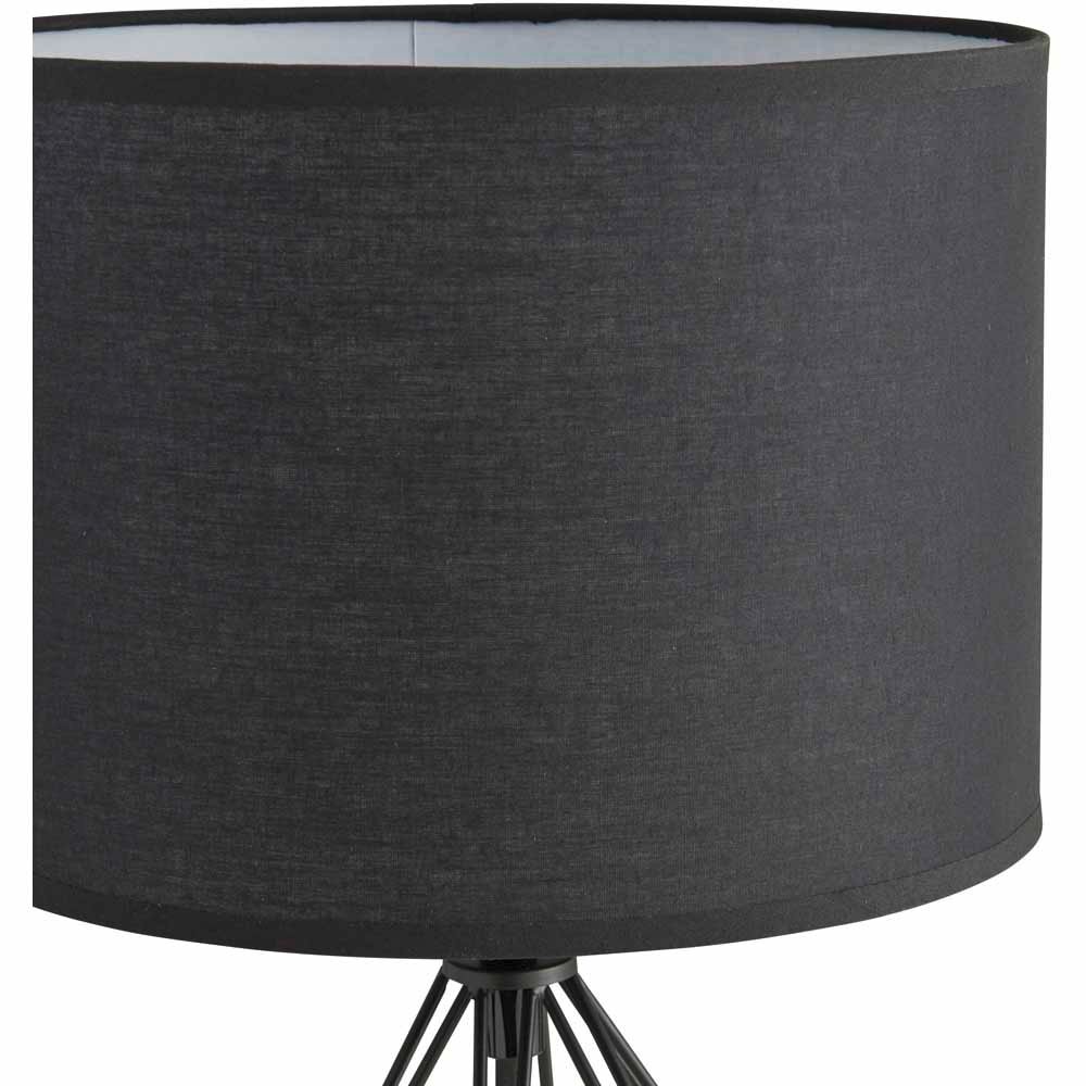 Wilko Black Matt Wire Table Lamp | Wilko