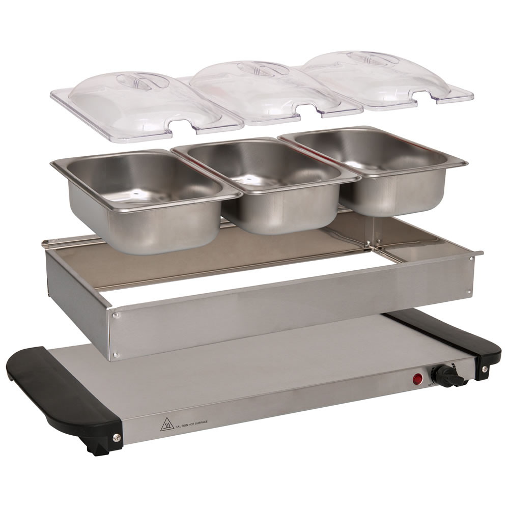 Wilko 3 Compartment Buffet Server | Wilko