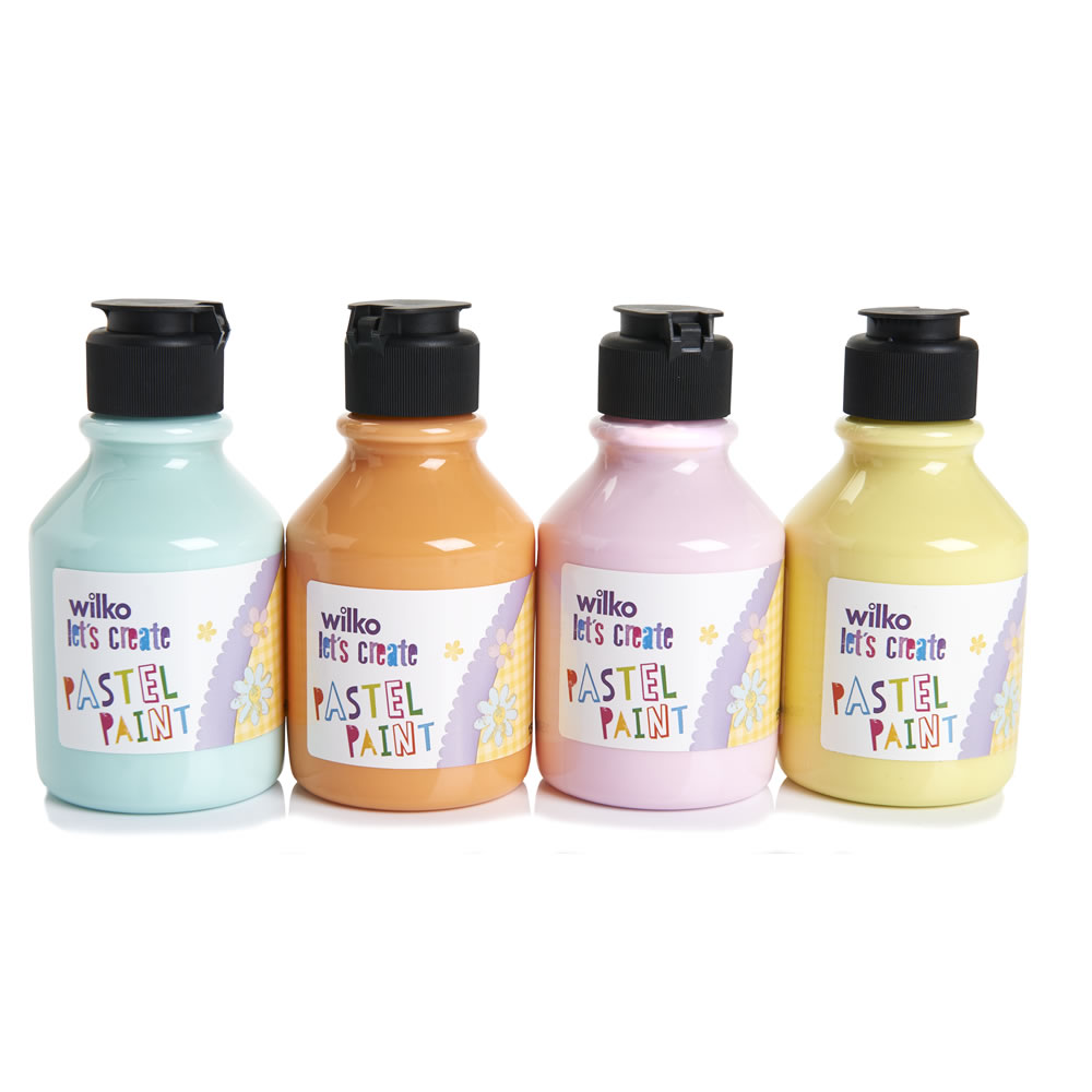 Wilko Pastel Paint Set 4 x 150ml | Wilko