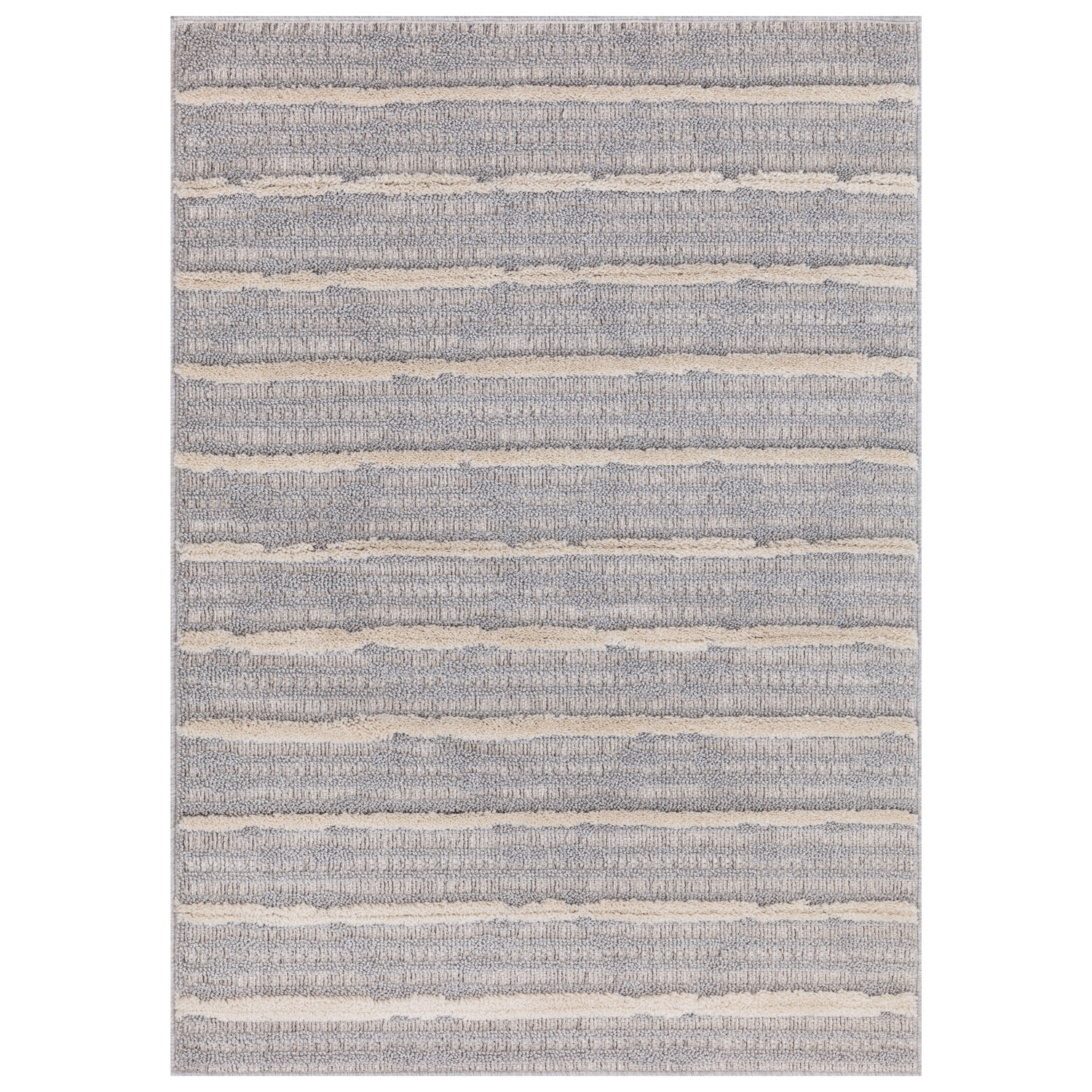 Vienna Stripe Rug - Grey / 160cm | Wilko