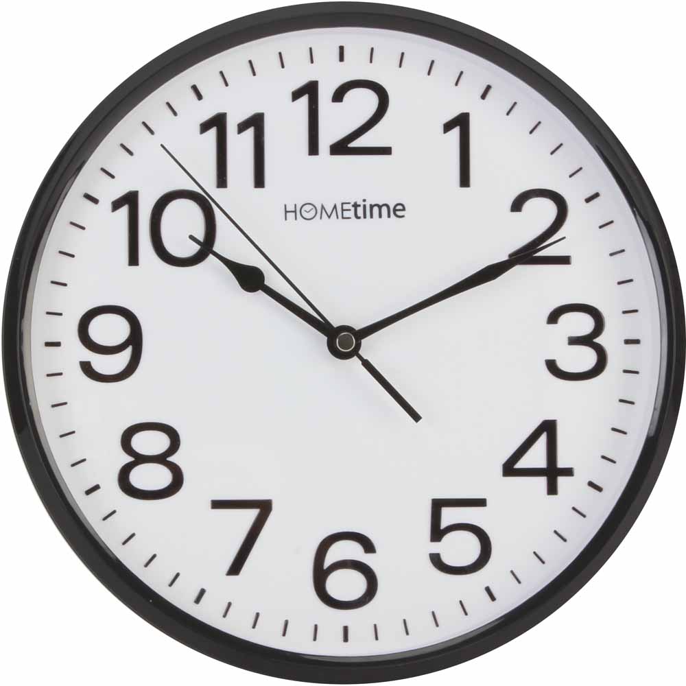 Hometime Classic Wall Clock Black | Wilko