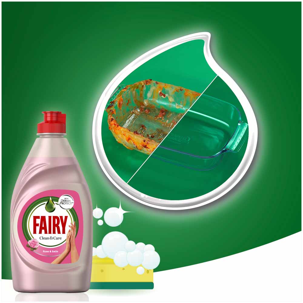 Fairy Clean and Care Rose and Satin Washing Up Liquid 820ml | Wilko