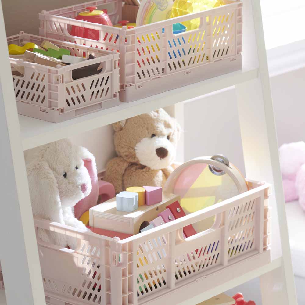 Wilko Medium Pink Folding Crate | Wilko