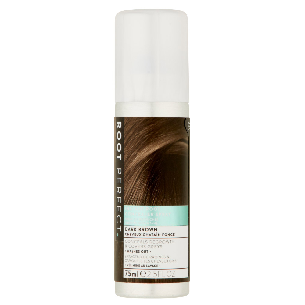 Root Perfect Dark Brown Regrowth Concealer Spray 75ml | Wilko
