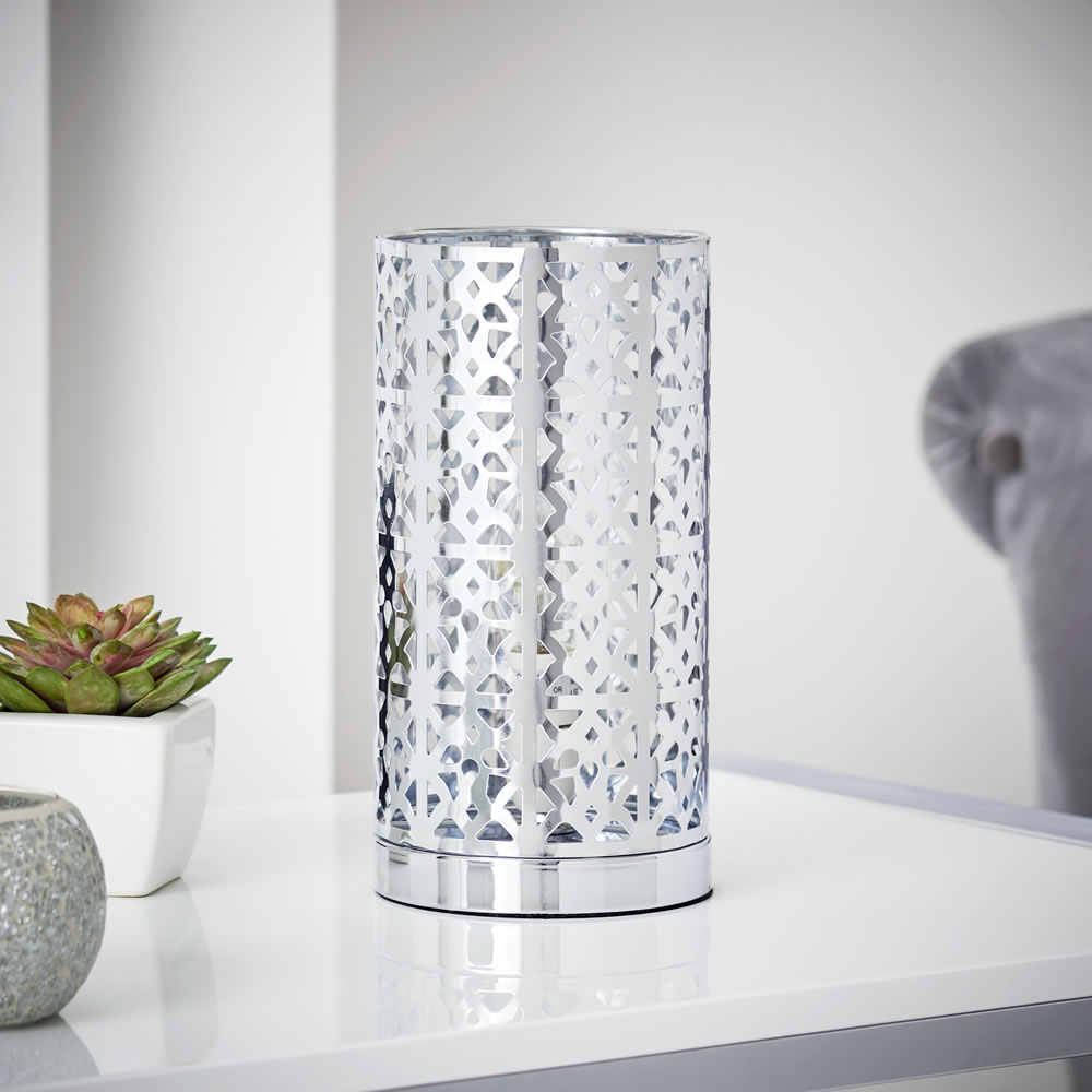 Wilko Tunis Chrome Table Lamp | Wilko