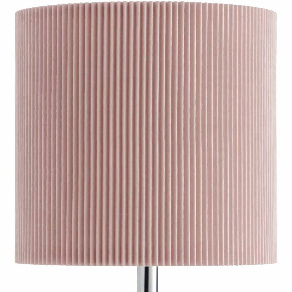 Wilko Pink Micro Pleat Table Lamp | Wilko