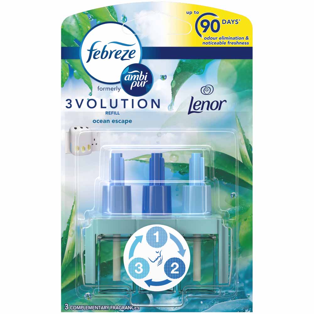 Febreze 3Volution Lenor Ocean Escape Refill Air Freshener 20ml | Wilko
