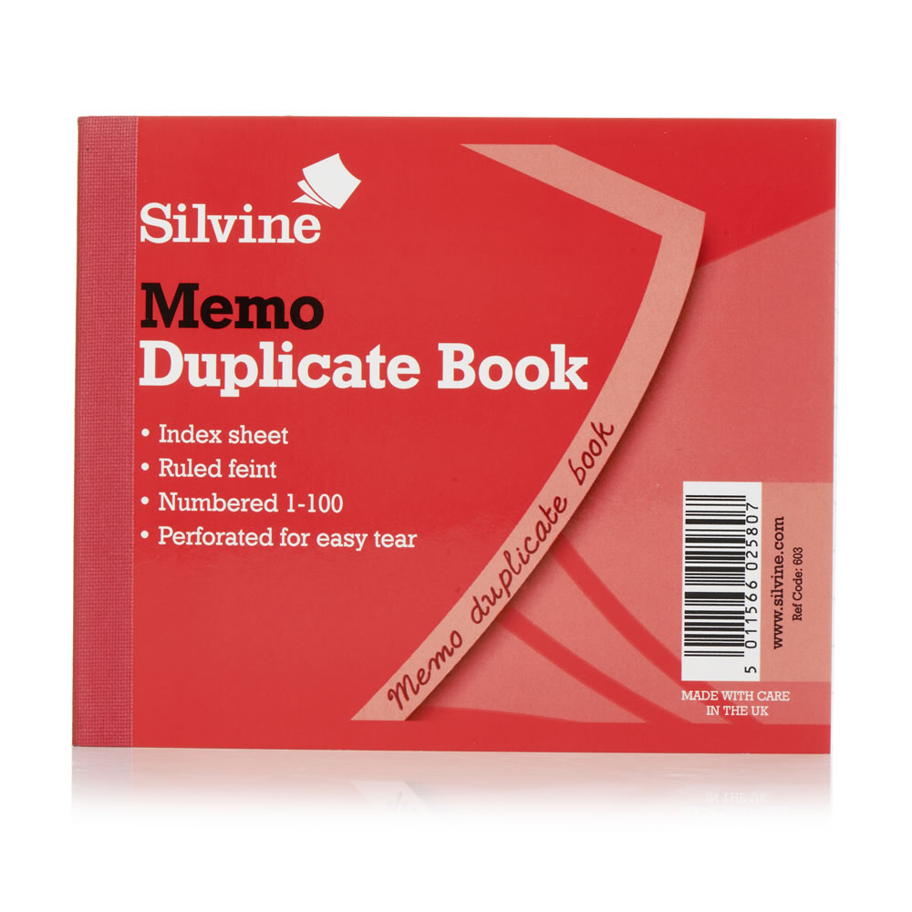 Silvine Duplicate Memo Book | Wilko Silvine Duplicate Memo Book | Wilko