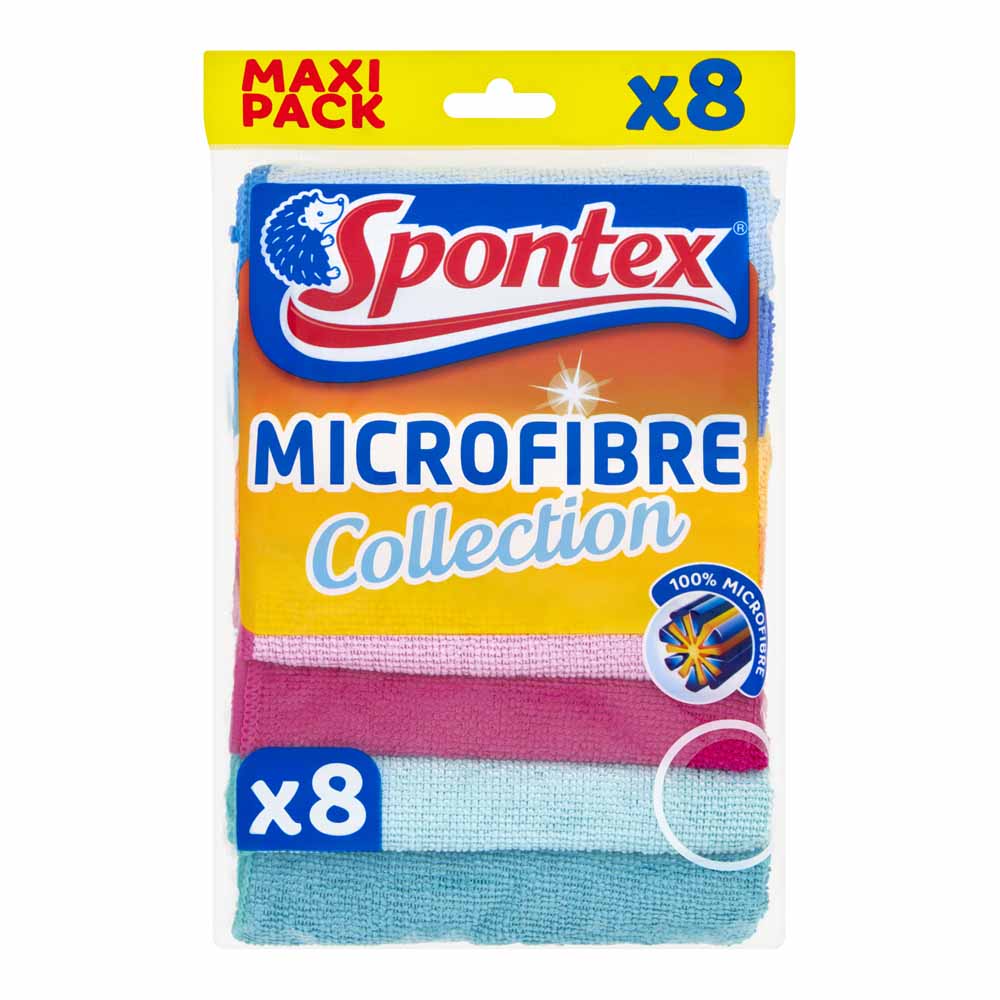 Spontex Microfibre 8 Pack | Wilko