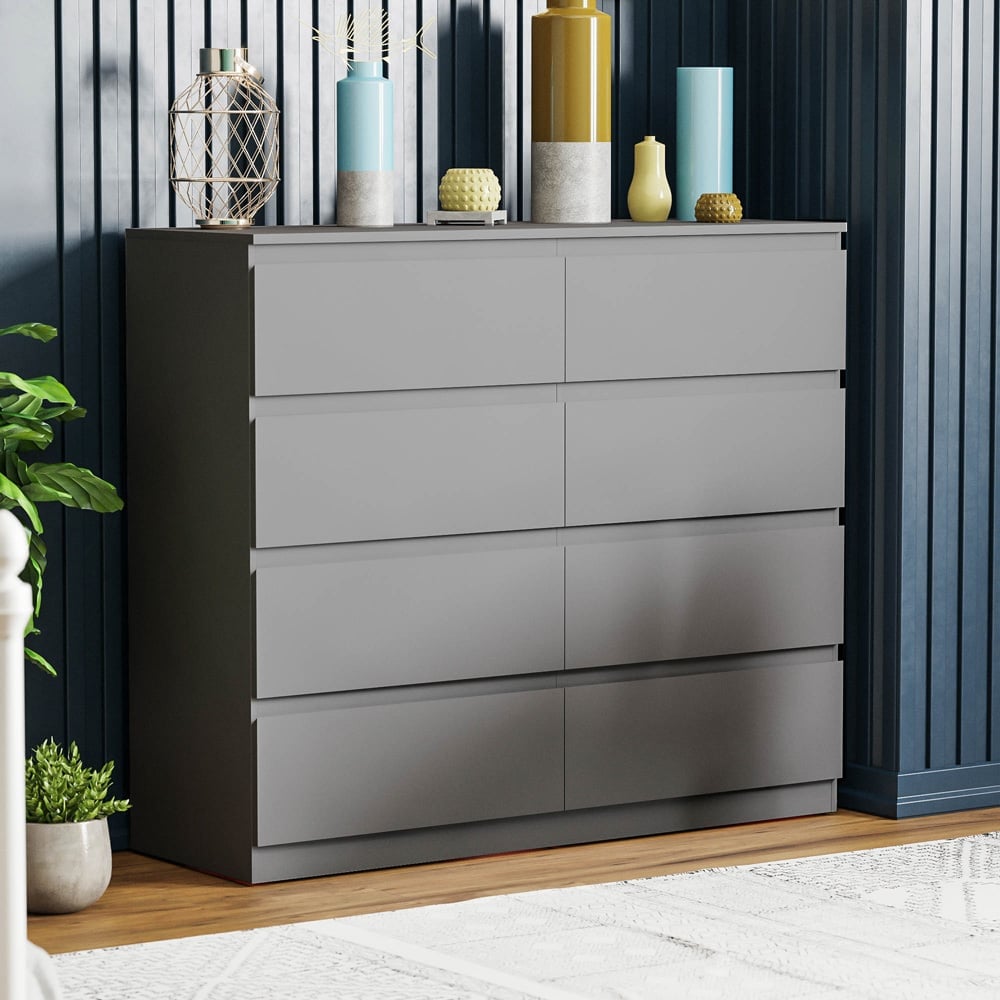 Grey 8 drawer dresser store