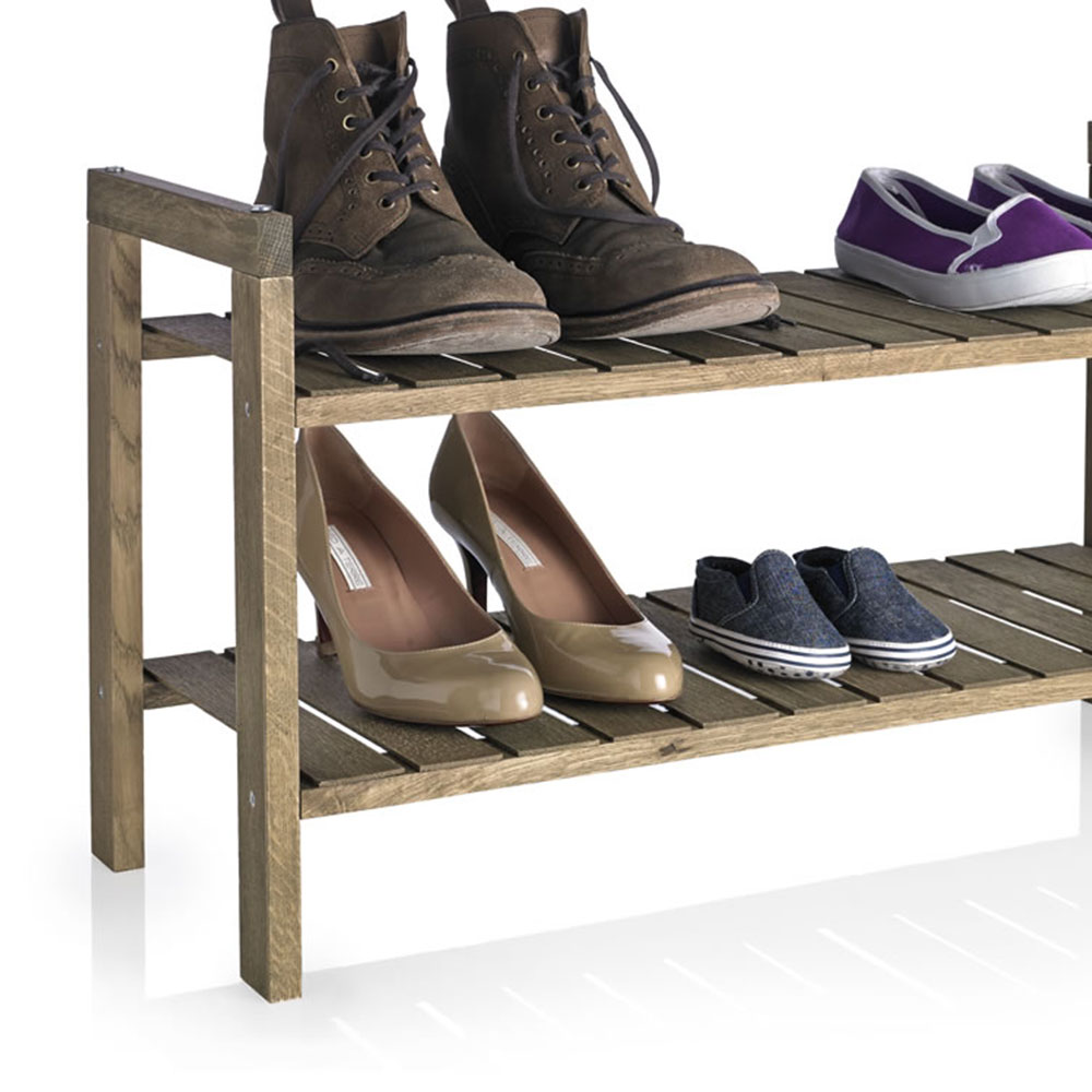 Wilko Wooden Shoe Rack 2 Tier | Wilko