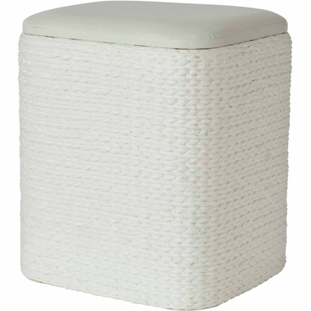 Wilko White Bath Stool Storage Large | Wilko