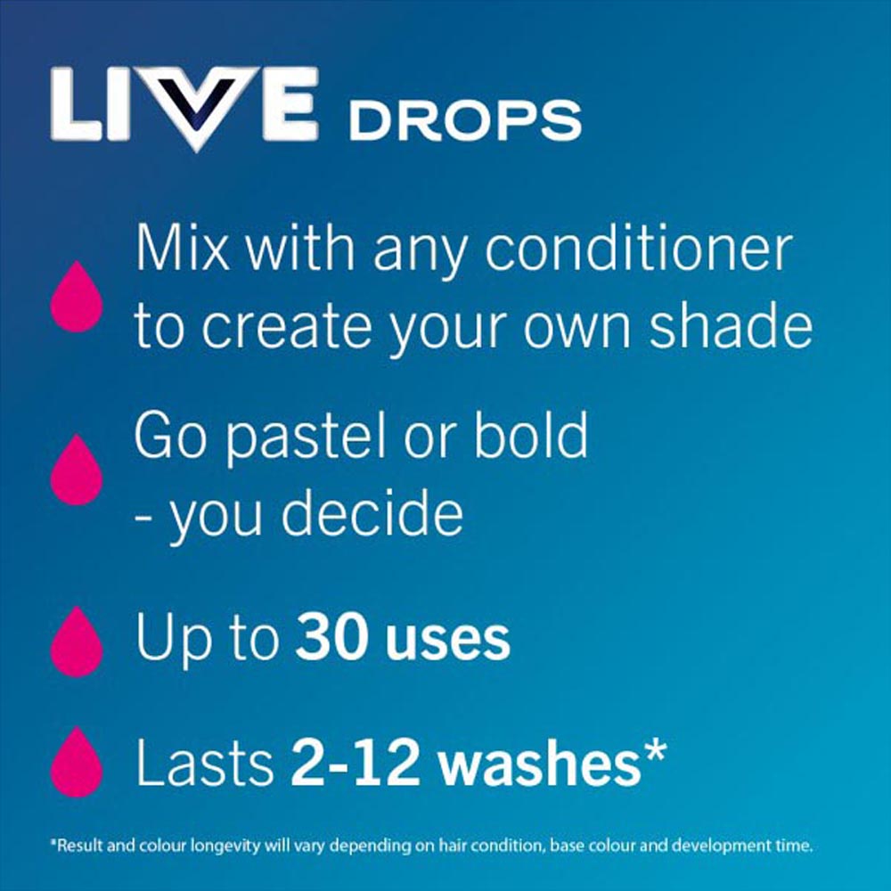 Schwarzkopf LIVE Semi Permanent Colour Drops Pink Hair Dye Petal Pink ...