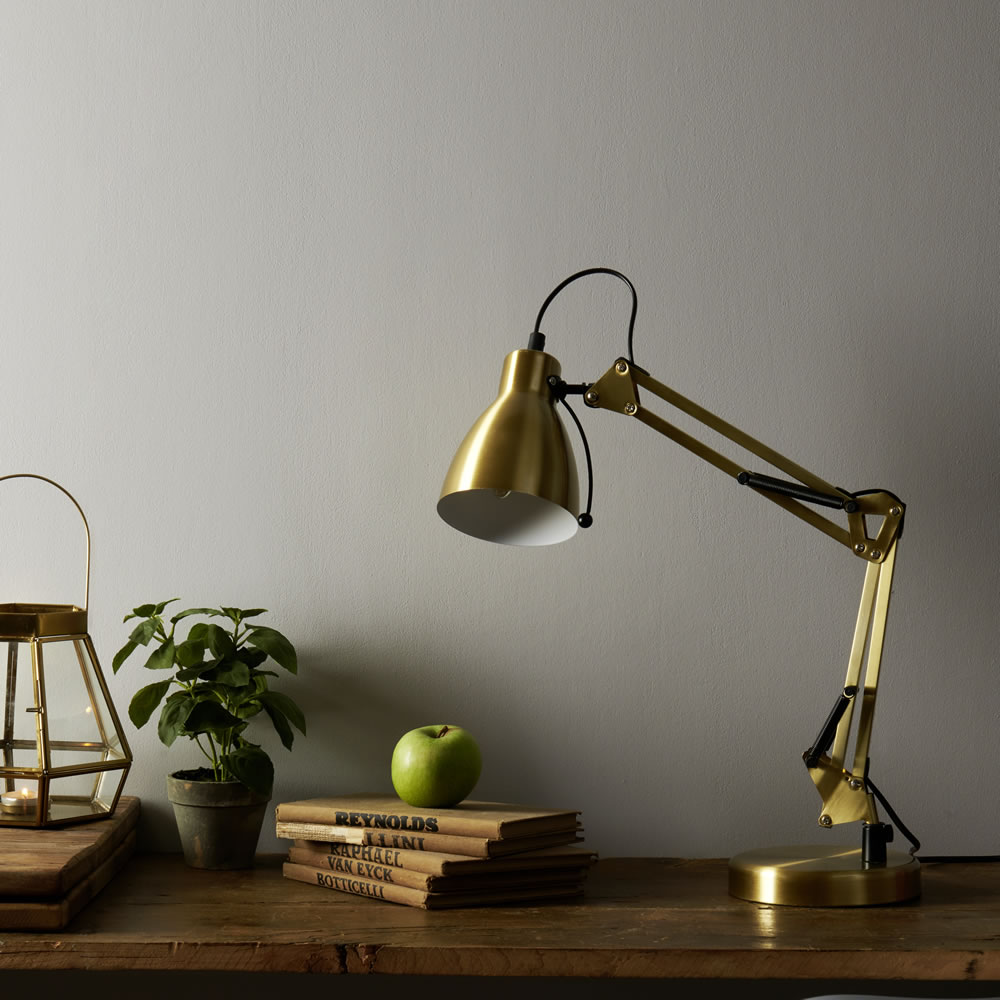 Wilko Gold Angled Task Lamp | Wilko