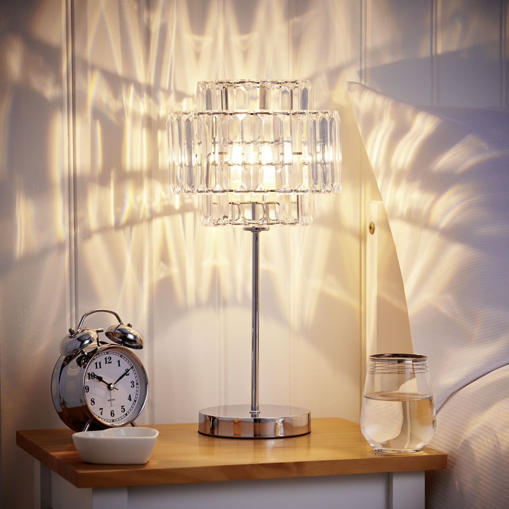 Wilko Audrey Clear Table Lamp | Wilko