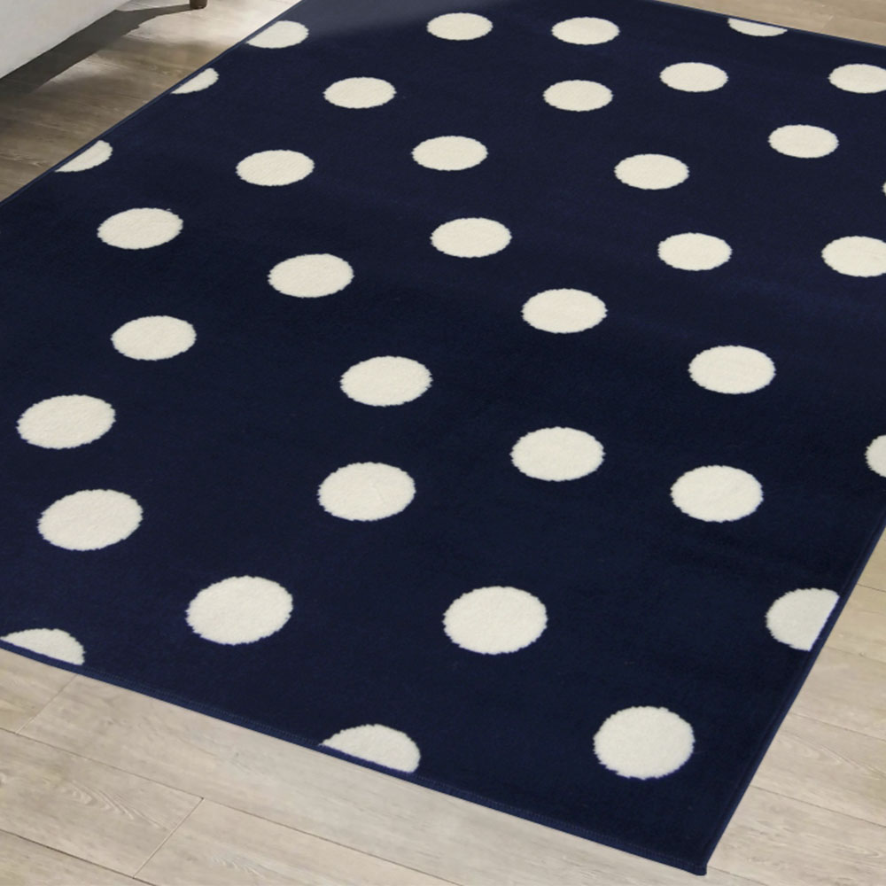 Homemaker Maestro Spot Navy Rug 160 x 230cm | Wilko