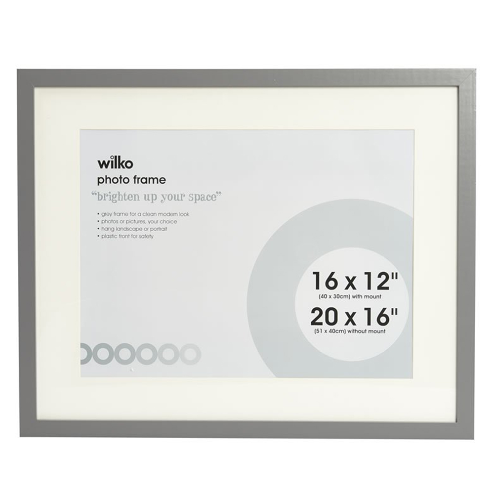 Wilko Grey Photo Frame 20 X 16 Inch Wilko