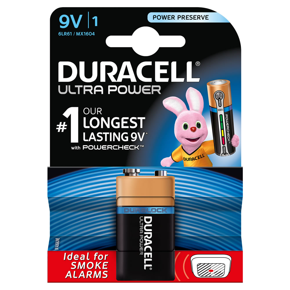 Duracell Ultra Power Battery 6LR61 9V Single | Wilko