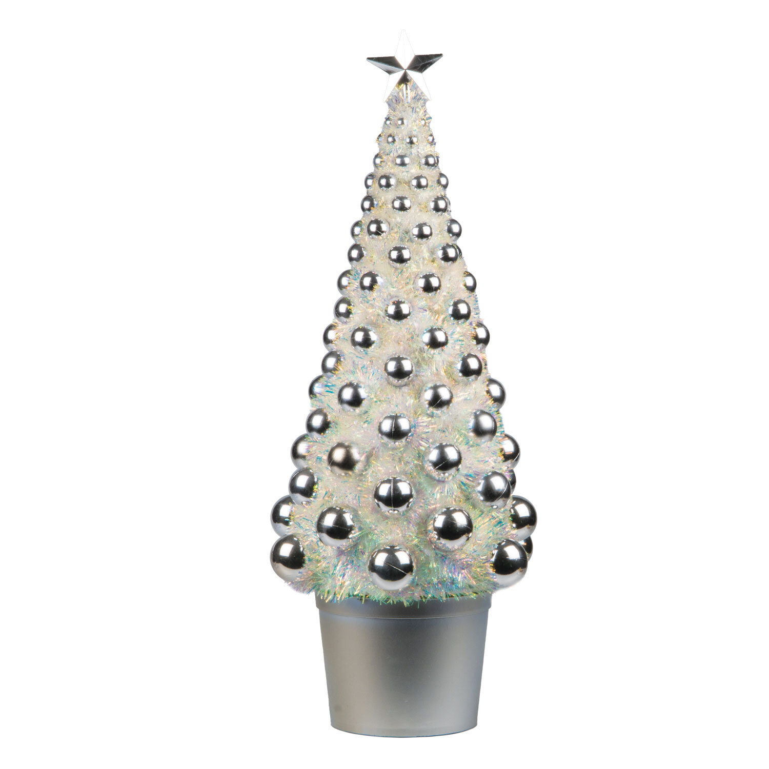 LED Iridescent Tinsel Tree | Wilko
