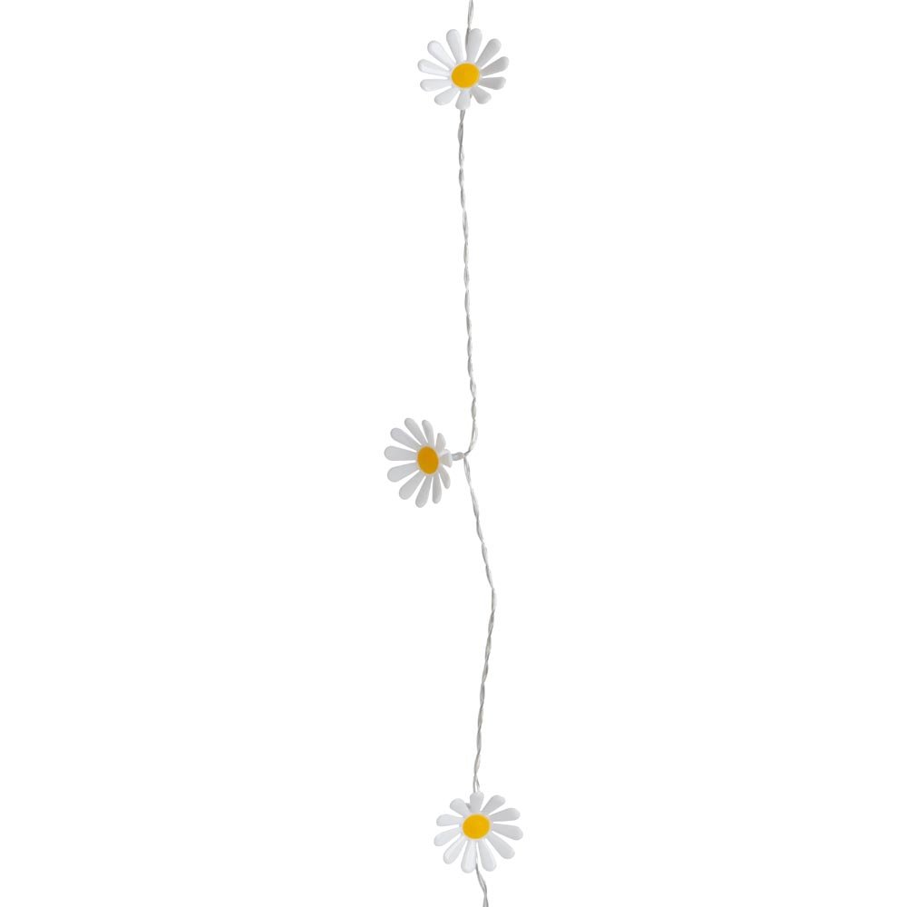Wilko 10 Warm White LEDs Daisies Garden Solar String Lights | Wilko