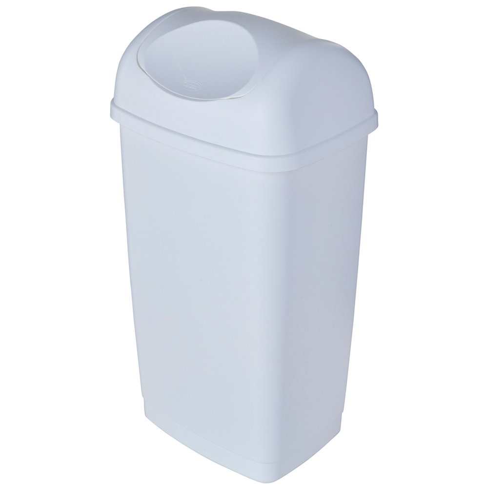Wilko Swing Top Bin White 50L | Wilko