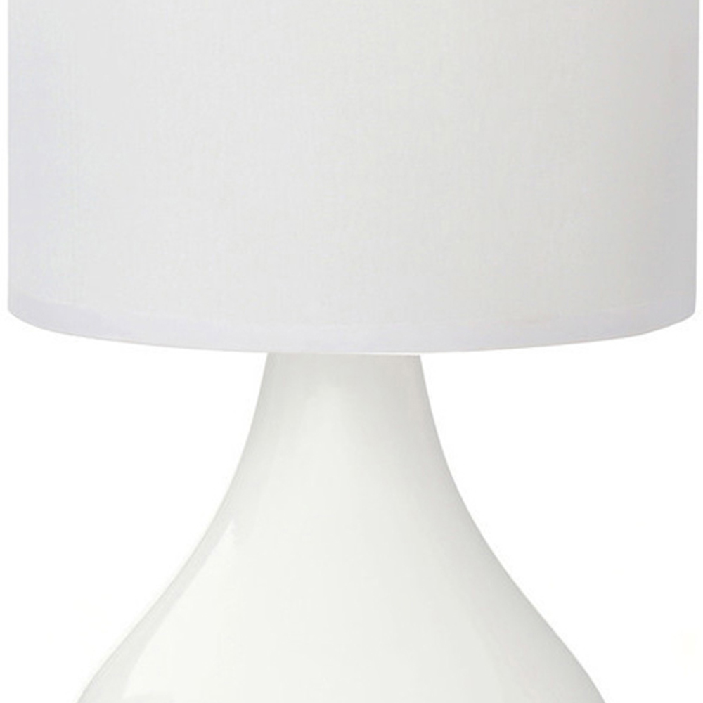 Premier Housewares Bulbus White Ceramic Large Table Lamp | Wilko