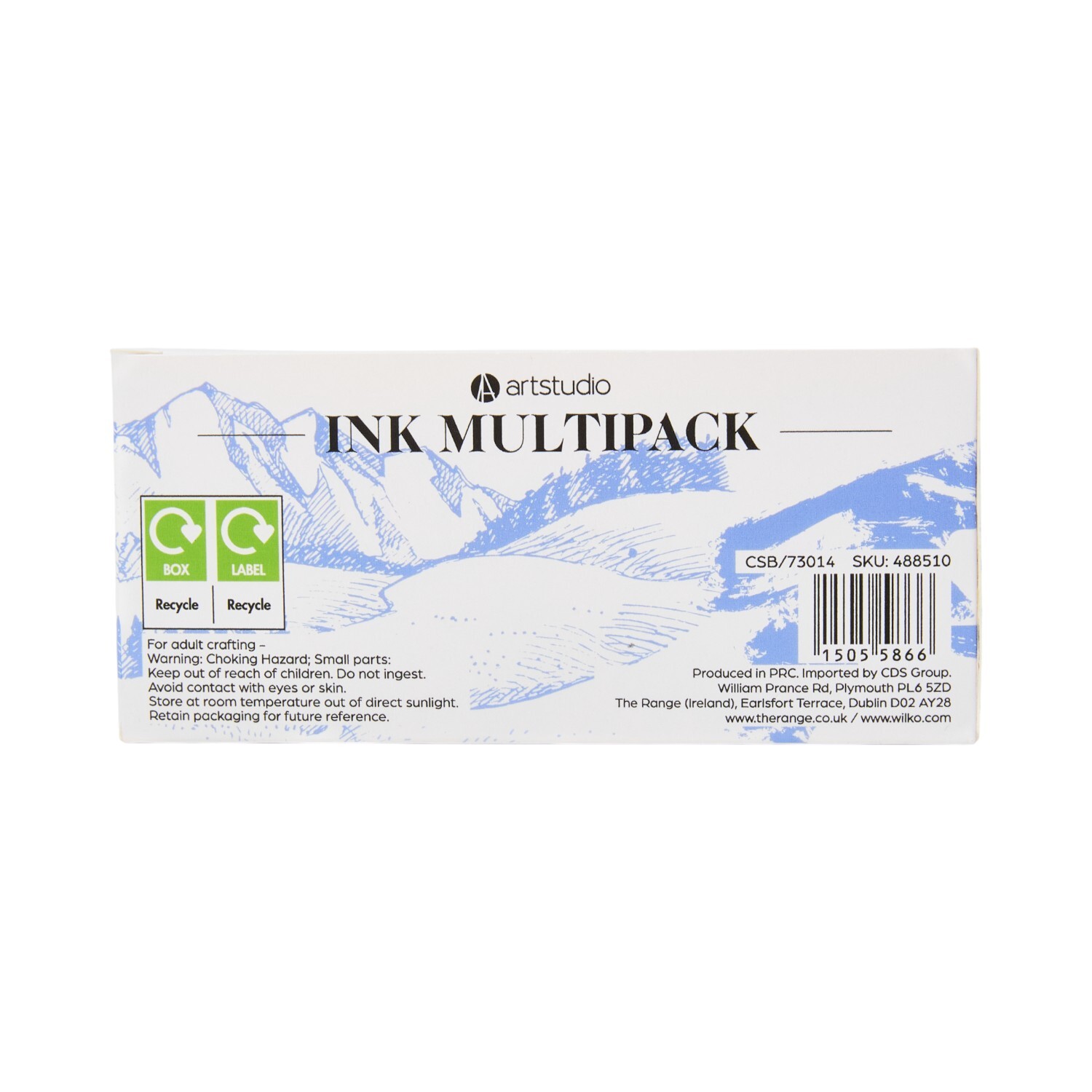 Pack of 3 Crimson Violet and Purple Ink Pots | Wilko