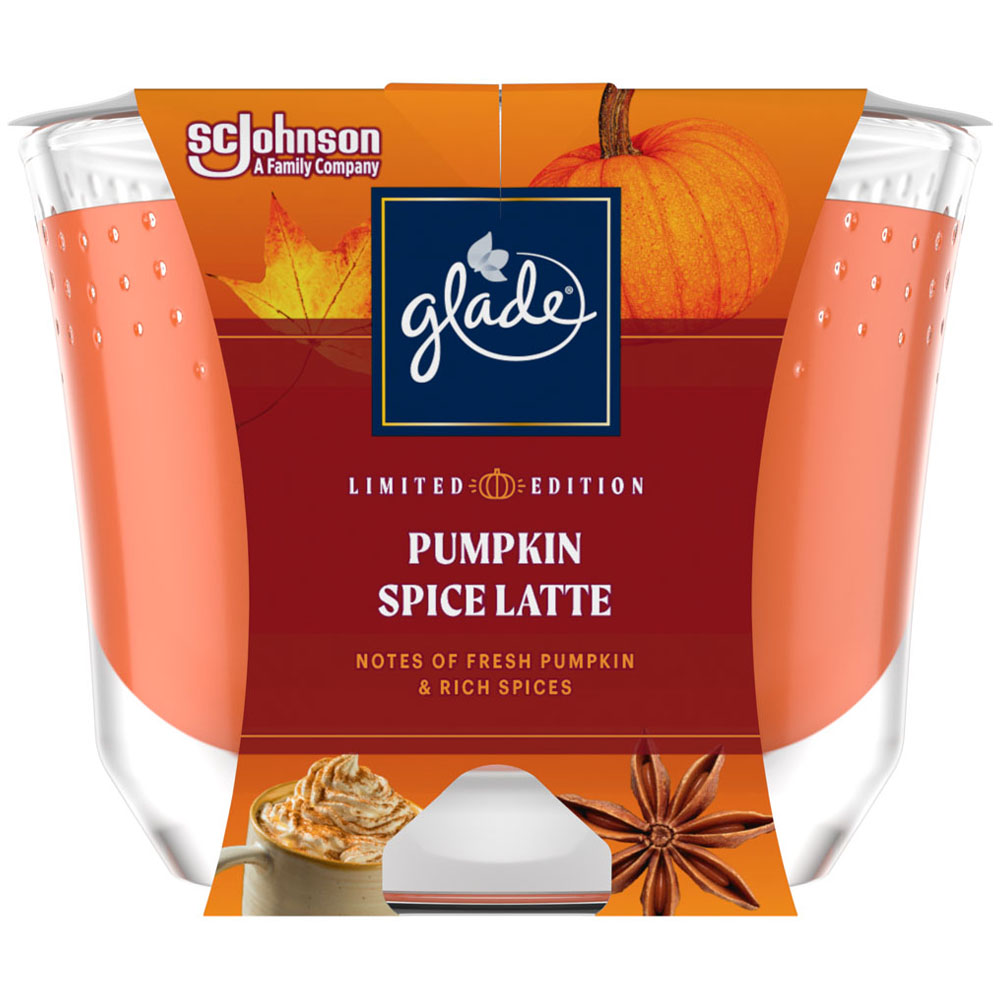 Glade Large Pumpkin Spice Latte Scented Candle 224g | Wilko