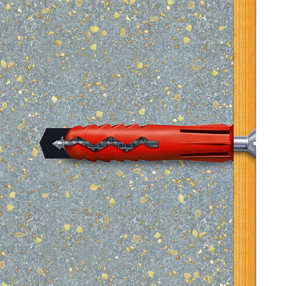 Plasplugs SuperGrips 6mm Concrete and Brick Fixings 100 Pack | Wilko