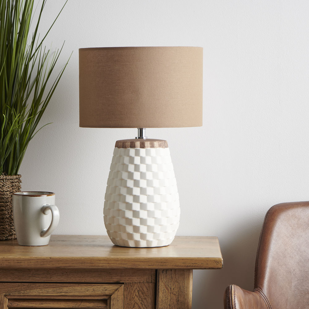 Wilko Matte Ceramic Honeycomb Lamp | Wilko