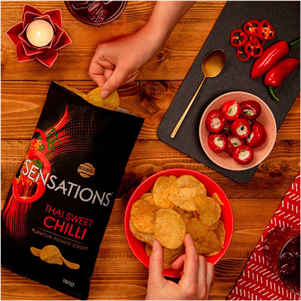 Walkers Sensations Thai Sweet Chilli Sharing Crisps 150g | Wilko