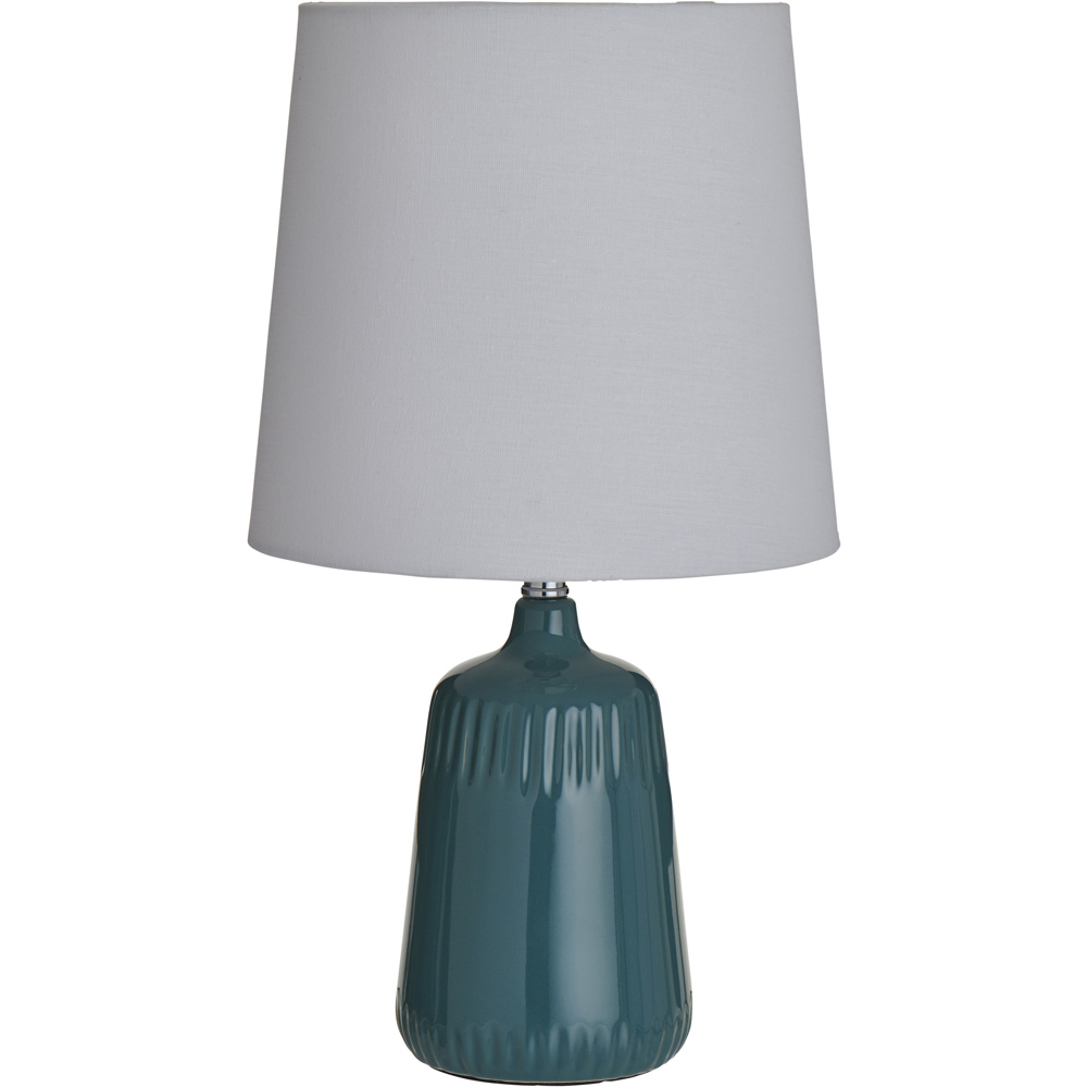 Wilko Blue Ceramic Dash Table Lamp | Wilko