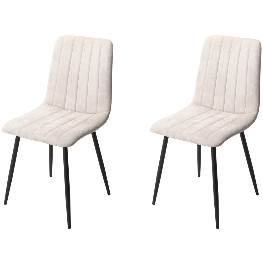 Core Products Aspen Set of 2 Natural and Black Straight Stitch Dining ...